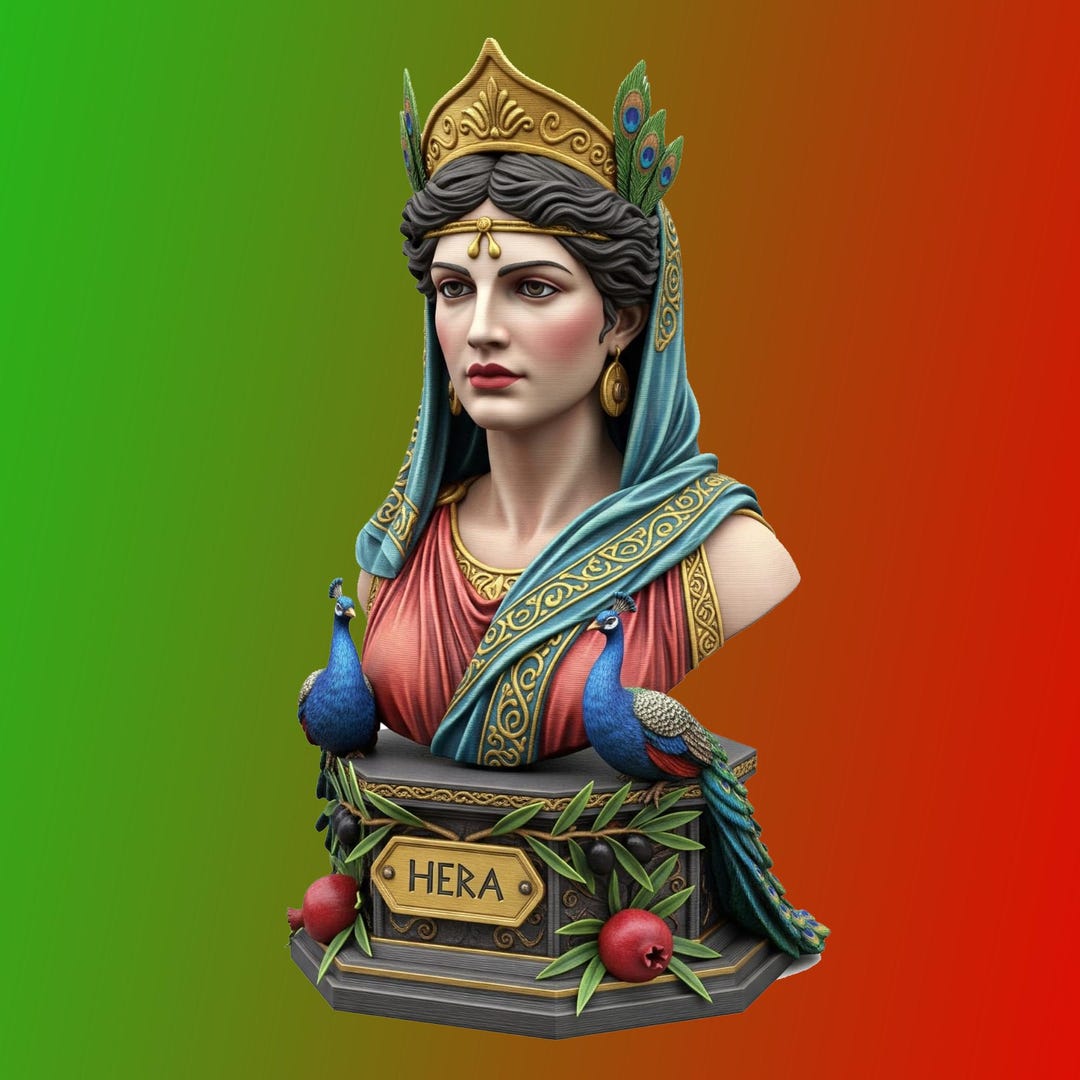 Hera Bust 3D Model: Greek Mythology STL File (digital Download) - Etsy