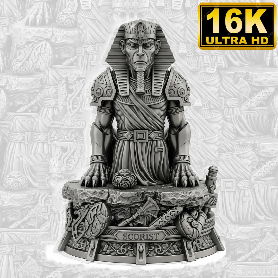 Sphinx 3D Model STL OBJ GLB – Ancient Egyptian Mythology Printable ...
