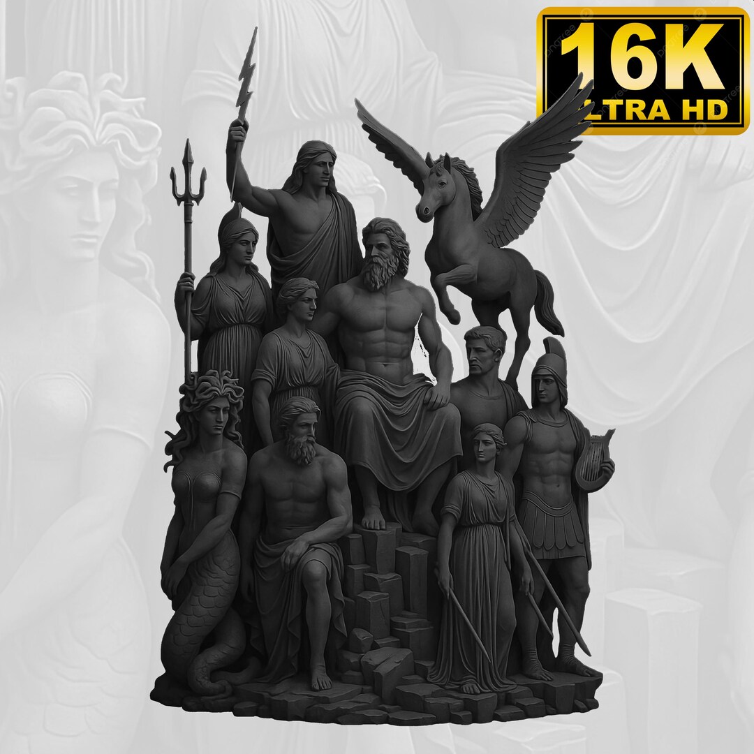 Epic Mythology STL - Zeus, Medusa, Pegasus & 7 Other Gods - 3D ...
