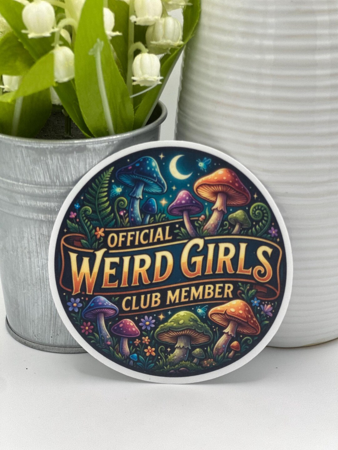 Official Weird Girls Club Member Sticker – Cute Mental Health Vinyl ...