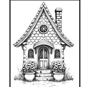 The Cozy Cottage Coloring Pages | 3 Page Printable Sample | Adult ...