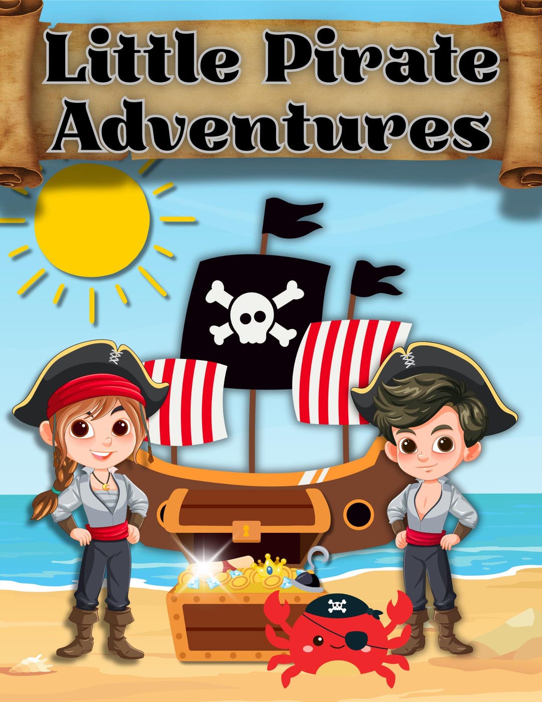 Pirate Coloring Pages: Kids' Adventure Sampler (printable PDF 3-page ...