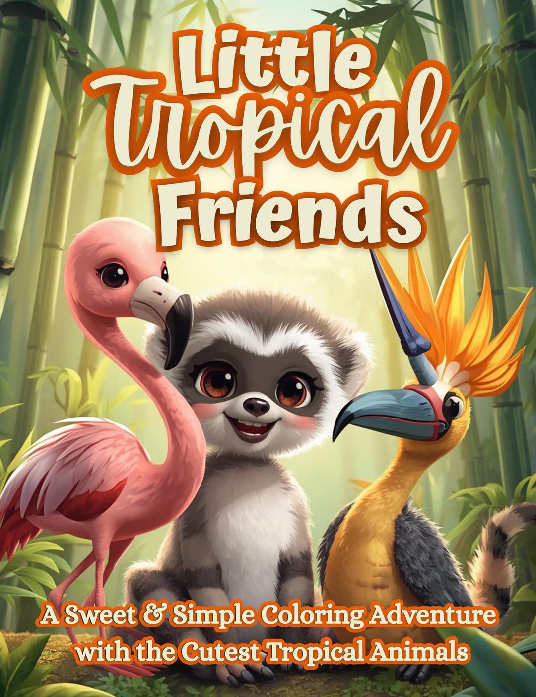 Tropical Animal Coloring Book | 15-page Printable Activity (PDF) - Etsy