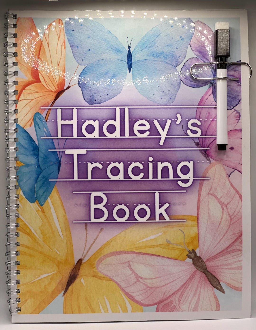 Personalized Kids Tracing Book – Dry Erase Handwriting Practice ...