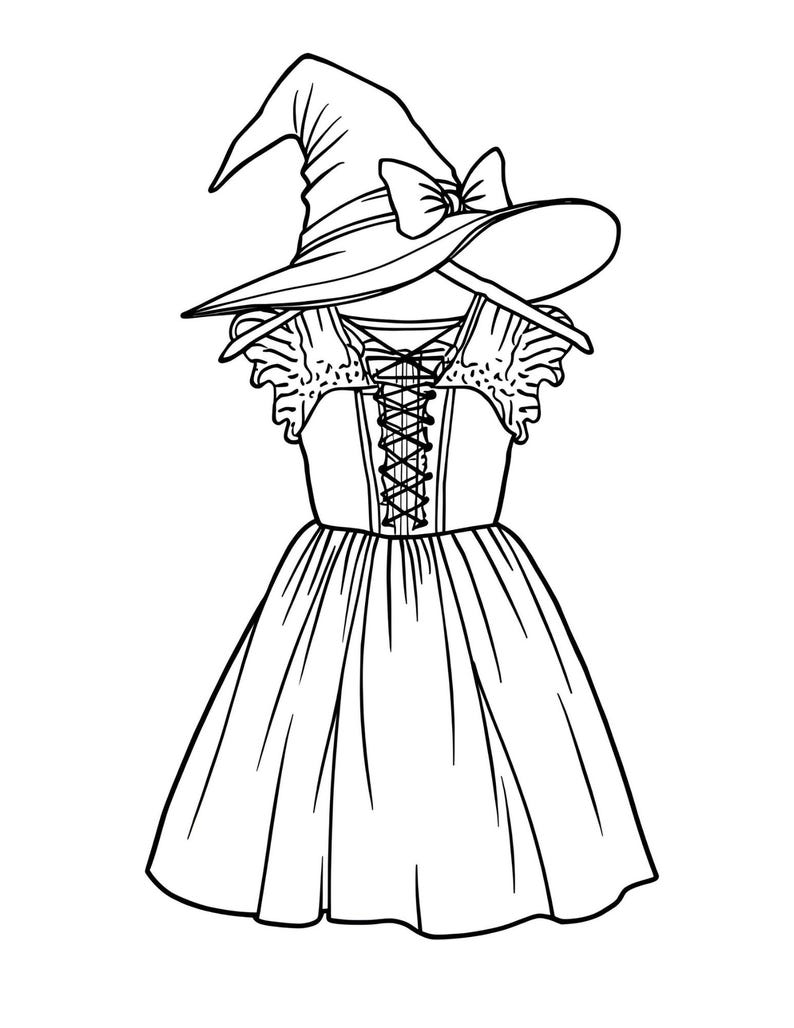Witchcore Cottagecore Coloring Pages: Tween Printable Sampler (PDF) - Etsy