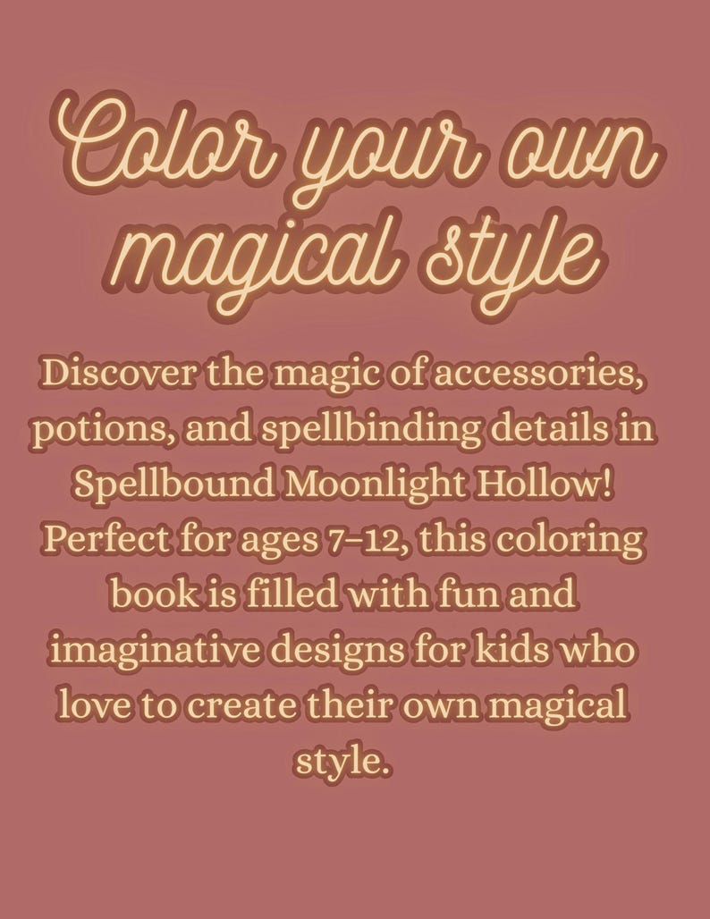 Witchcore Cottagecore Coloring Pages: Tween Printable Sampler (PDF) - Etsy