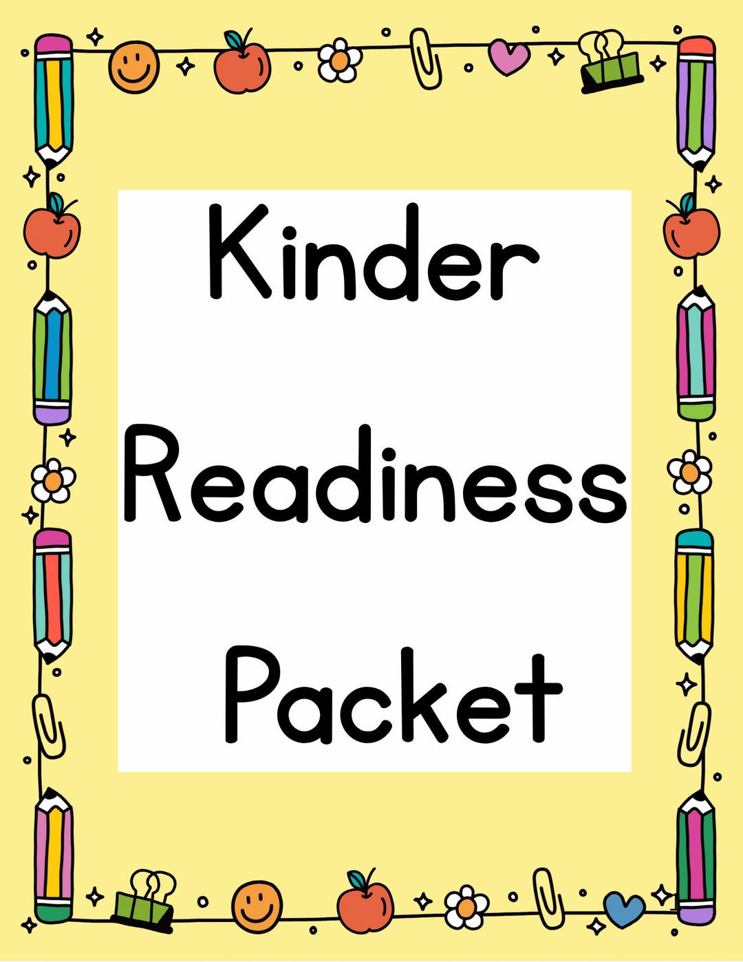 Kindergarten Readiness Packet | Printable Prep Activities - Etsy