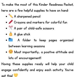 Kindergarten Readiness Packet | Printable Prep Activities - Etsy