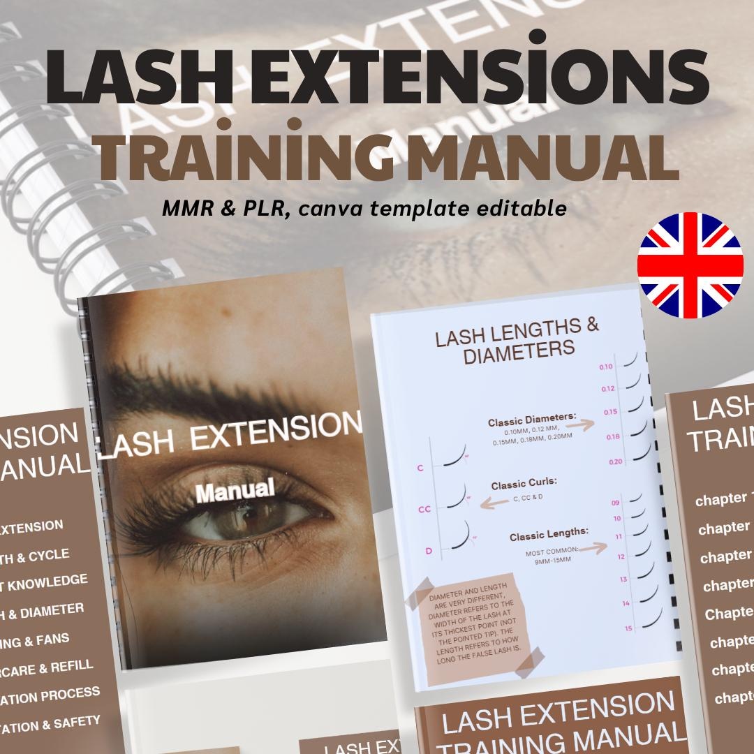 Lash Extension Training Manual | MRR & PLR - Etsy UK