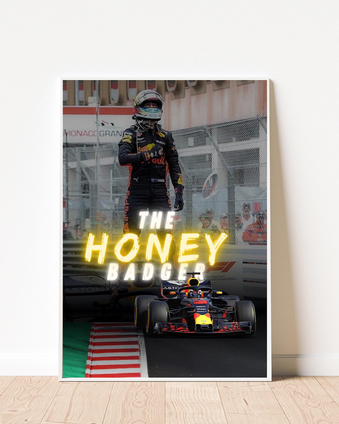 Daniel Ricciardo “the Honey Badger” Poster – Red Bull F1 Wall Art | A1 ...