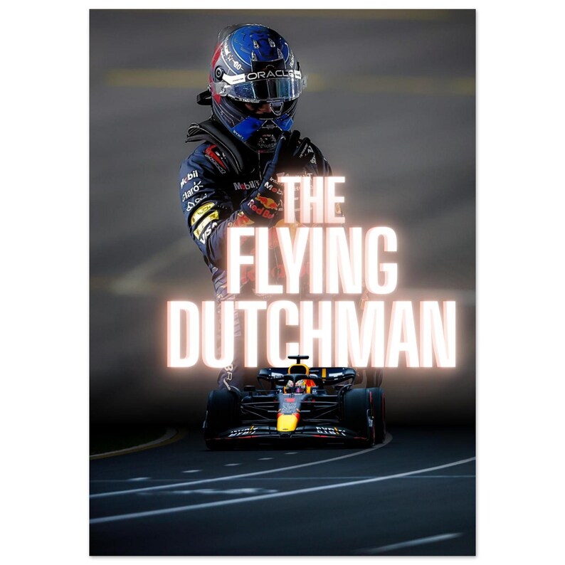 Max Verstappen "flying Dutchman" F1 Poster: Red Bull Racing Wall Art - Etsy