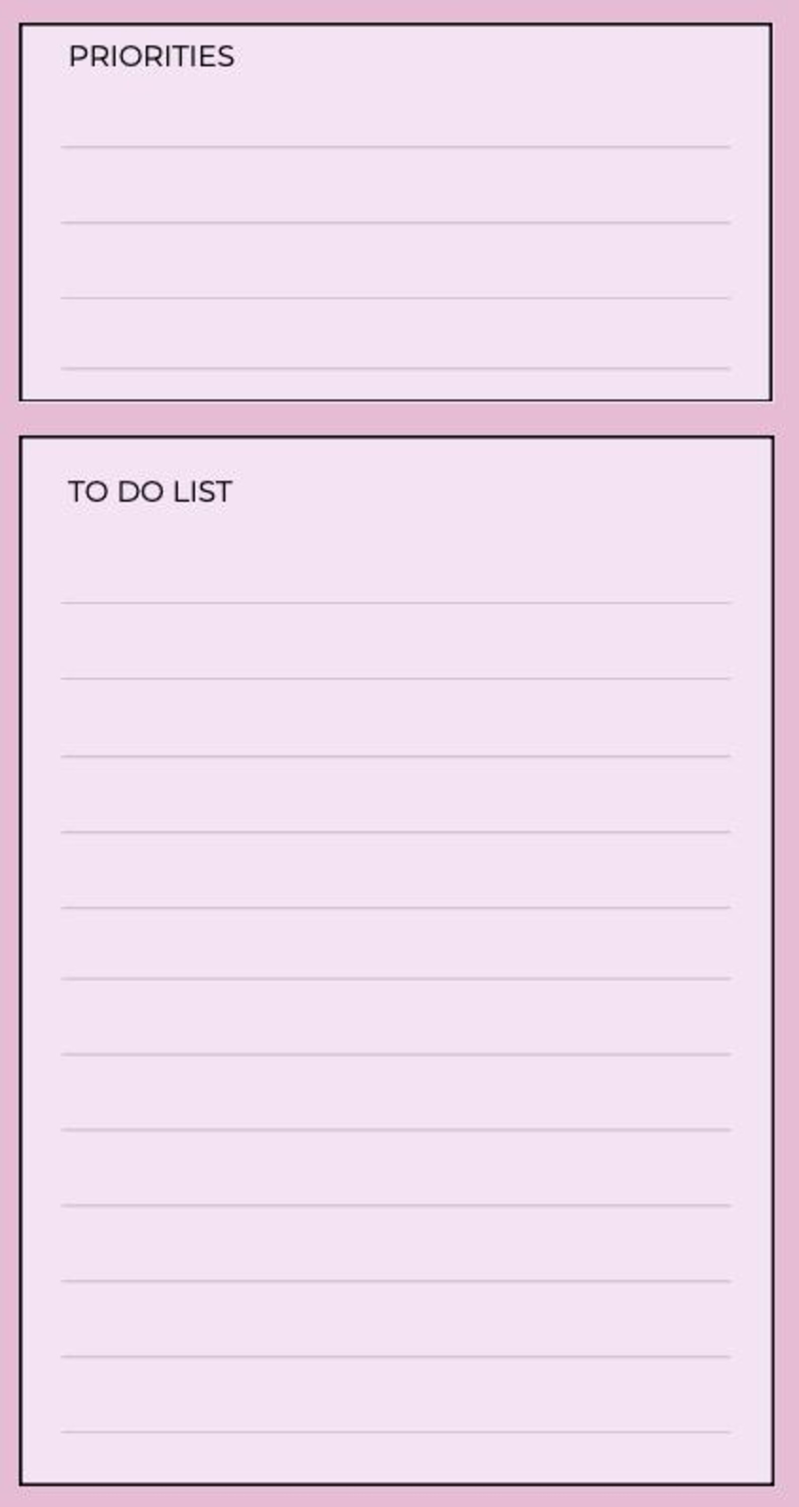 Weekly Planner Printable - Cute Pastel Pink PDF, Instant Download ...