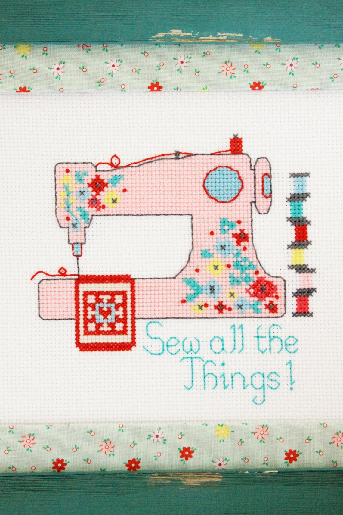 Sew All the Things Sewing Machine PAPER Cross Stitch Quilt Pattern - Etsy