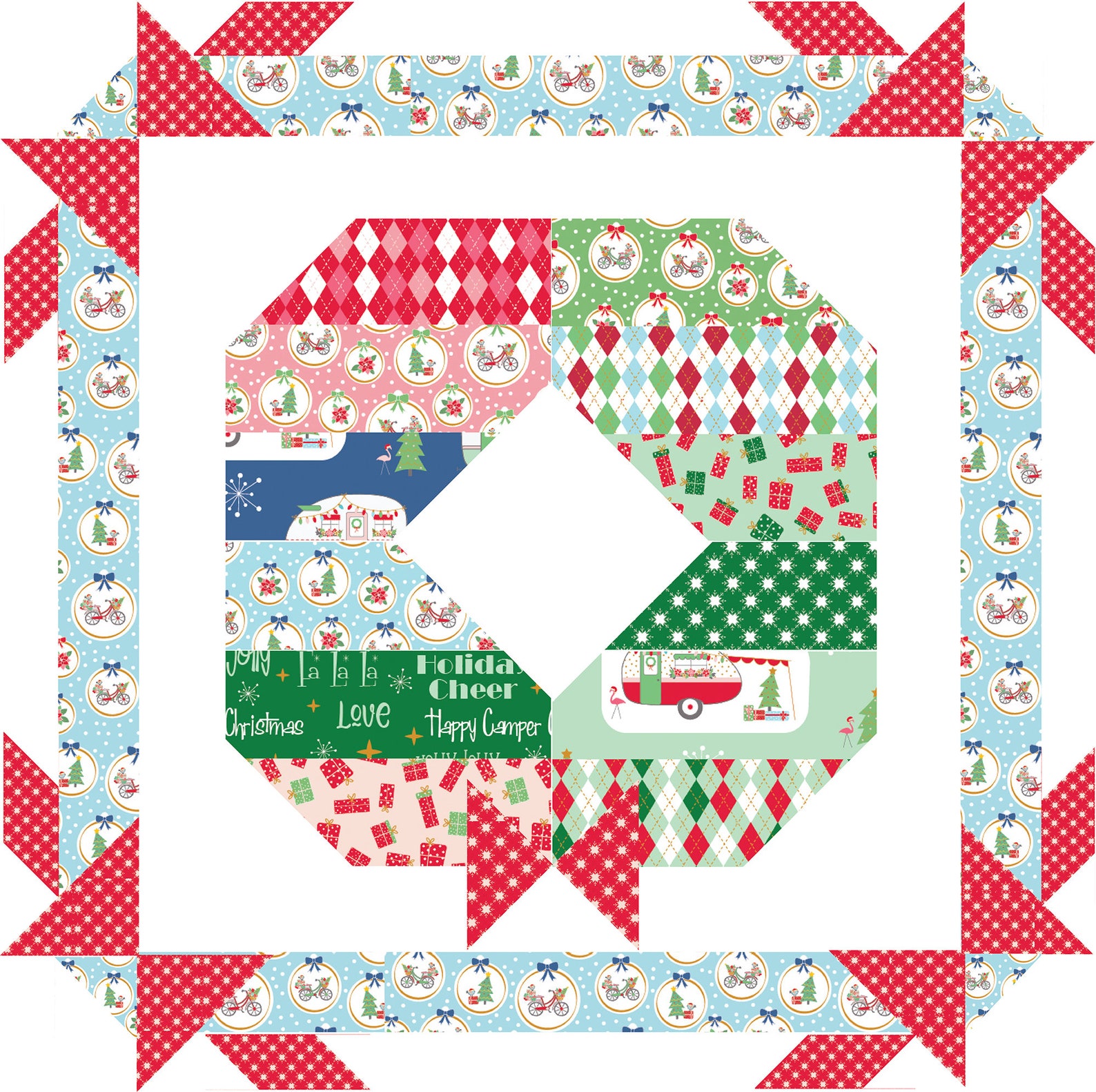 Holly Jolly Wreath PDF Quilt Pattern - Etsy
