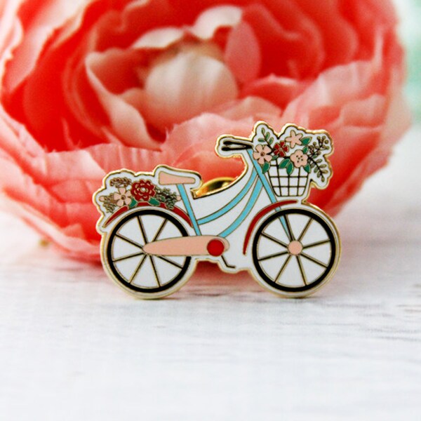 Bicycle Enamel Pin - Etsy