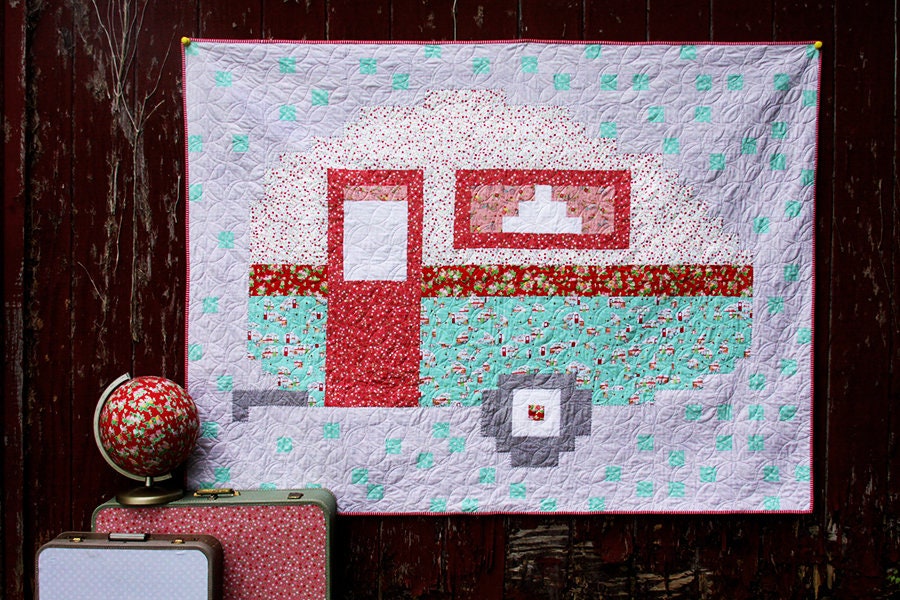 Pixelated Camper Quilt PDF Pattern DOWNLOAD - Etsy