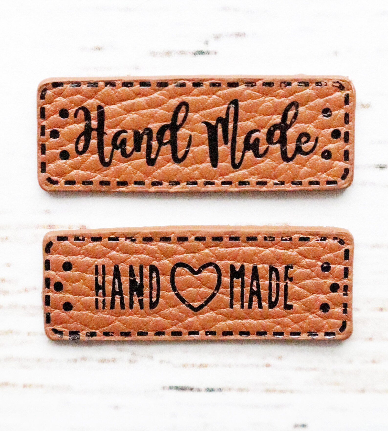 Leather Hand Made Label Set | Etsy