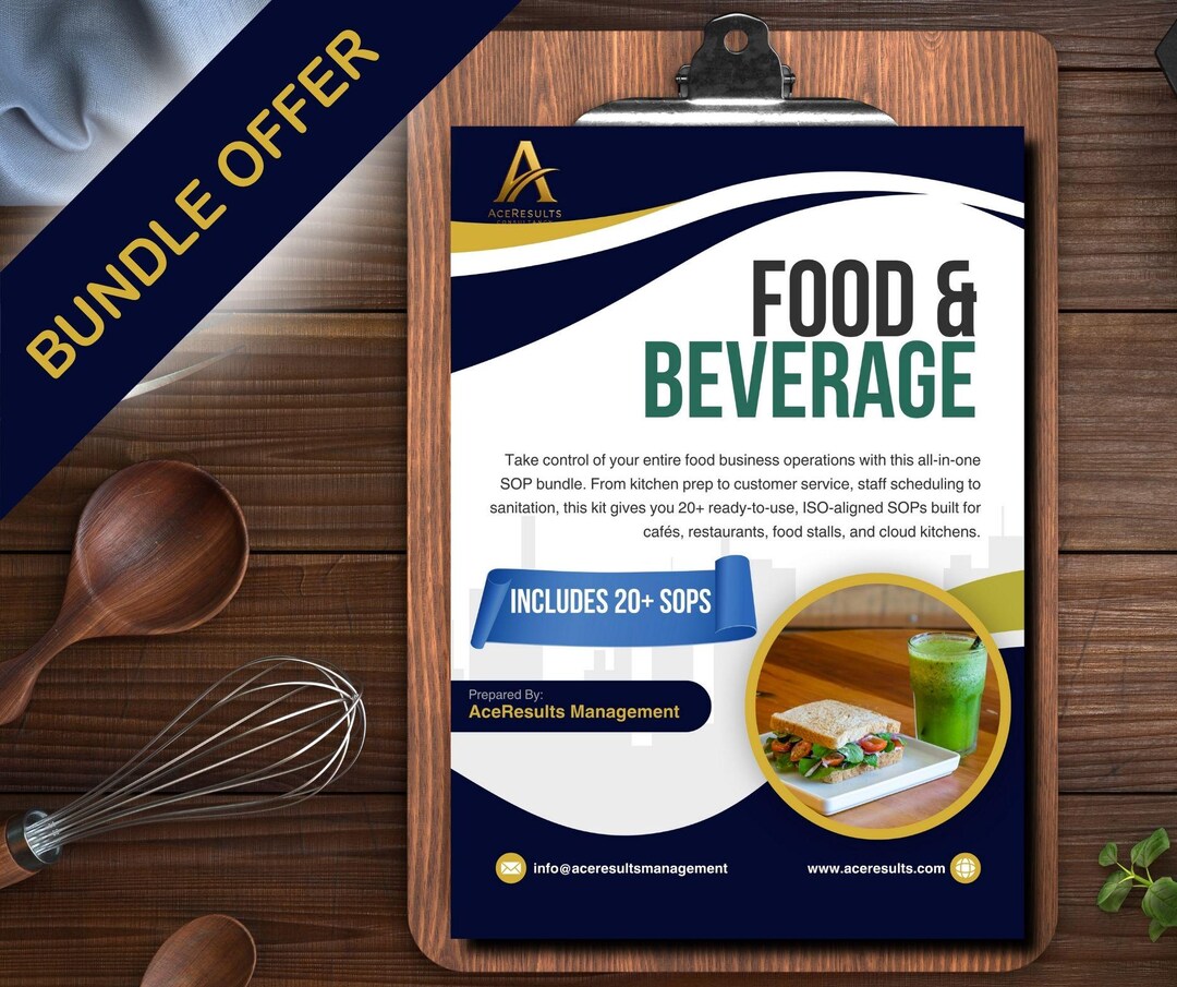 Editable Restaurant SOP Bundle Canva Templates for Food Business ...