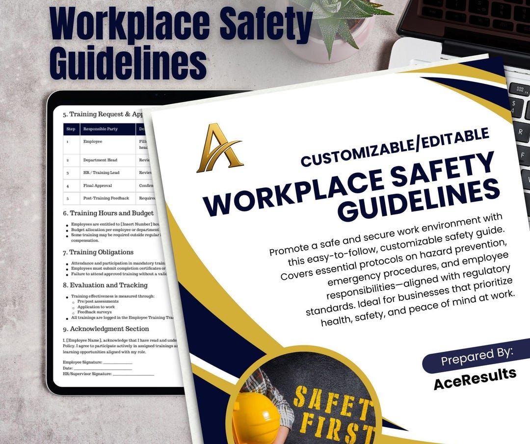 Editable Workplace Safety Guidelines Template: Hazard Prevention ...