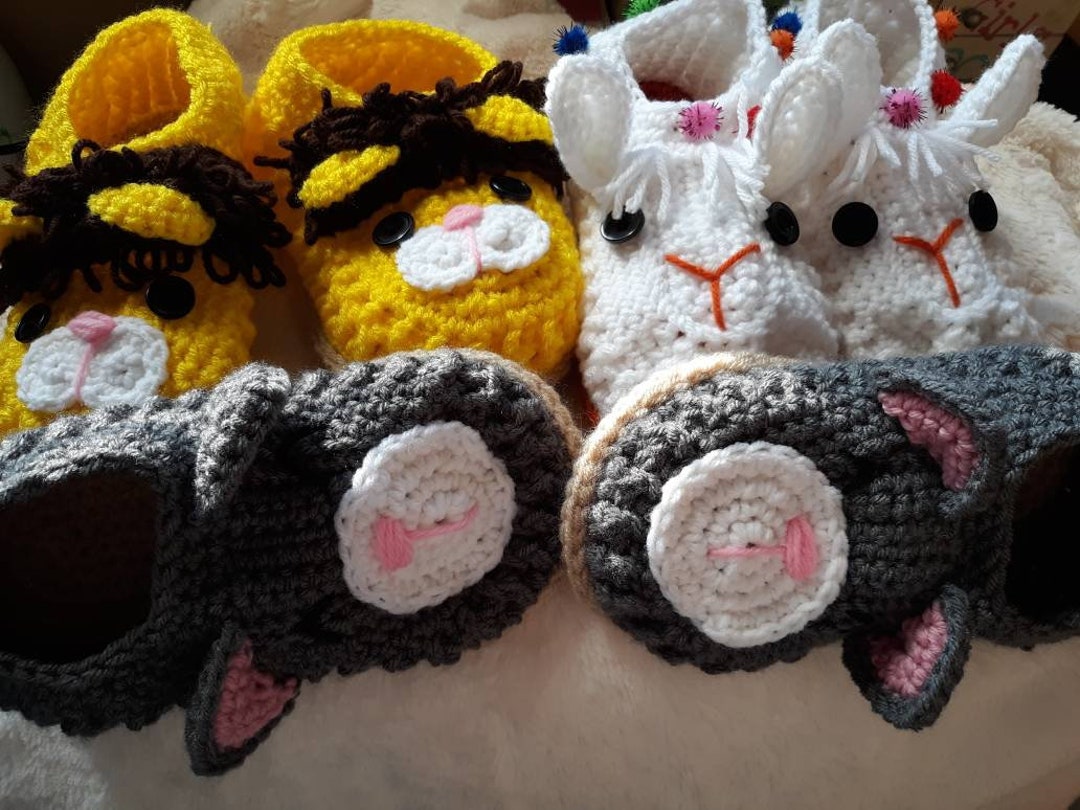 Fun Animal Slippers 3 Sizes for Adults - Etsy