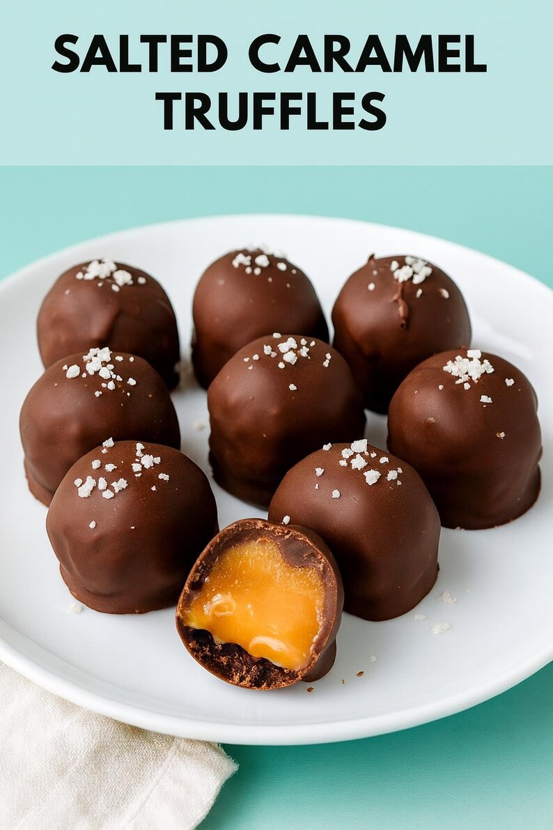 RECIPE for Salted Caramel Truffles Easy Baking - Etsy
