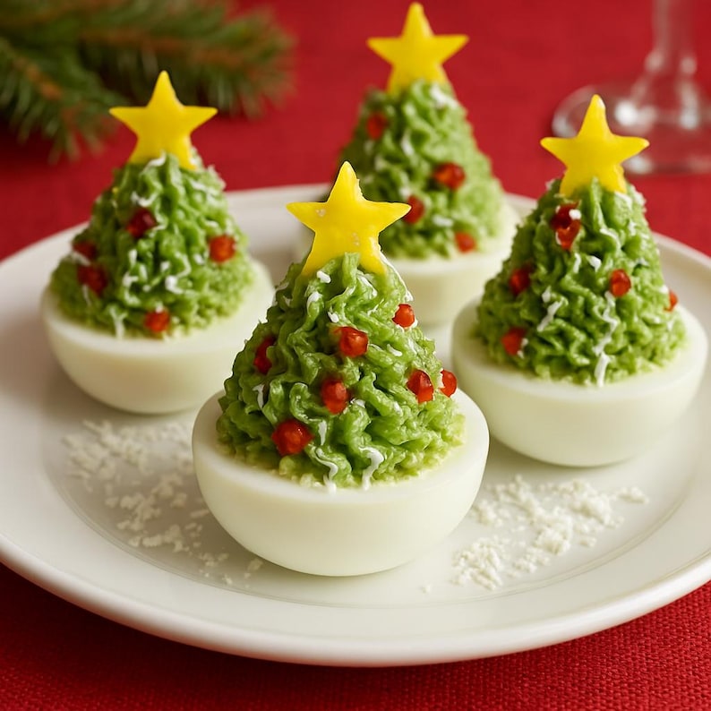 Christmas Deviled Egg Trees (instant PDF Download) , Recipe Digital ...