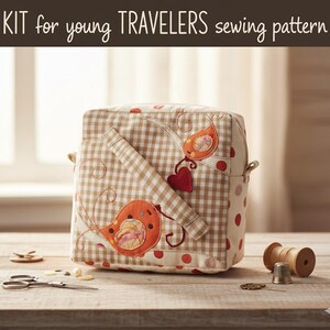 Kids Travel Kit Sewing Pattern: Beginner Friendly Organizer Bag (PDF ...