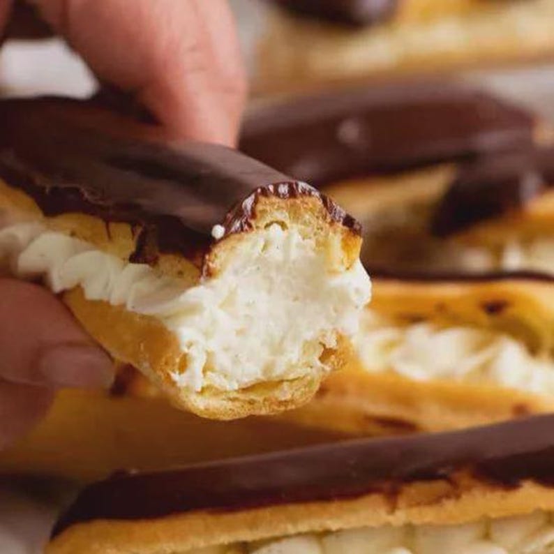 Eclairs Handmade Homemade Easy Printable Recipe INSTANT DOWNLOAD - Etsy