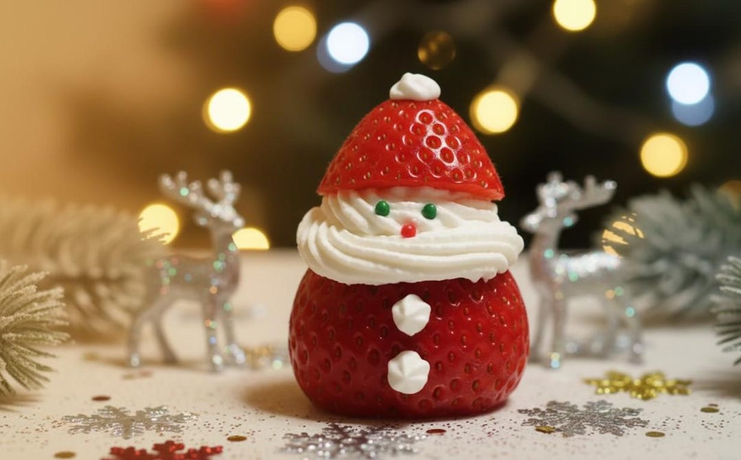 Easy Baking Recipe for Mini Strawberry Santas - Christmas Dessert ...
