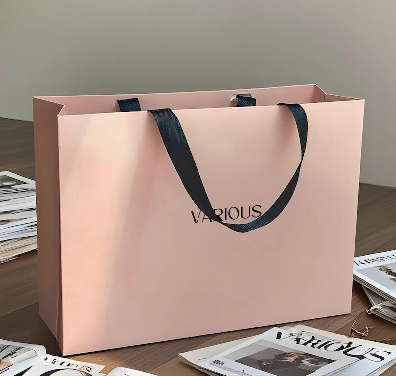 Personalized Kraft Paper Gift Bags: Custom Logo, Wedding, Party Favors ...
