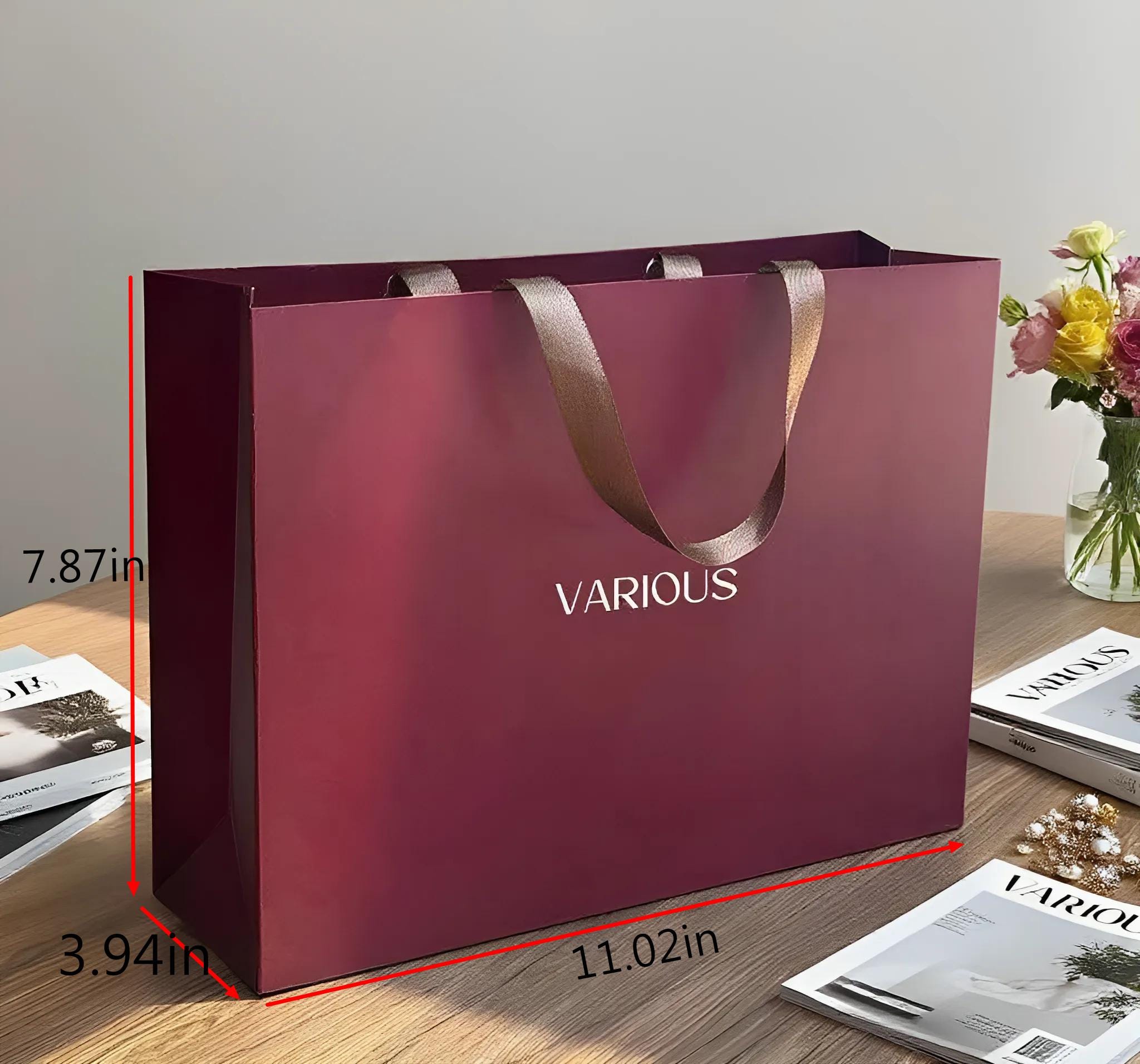 Personalized Kraft Paper Gift Bags: Custom Logo, Wedding, Party Favors ...