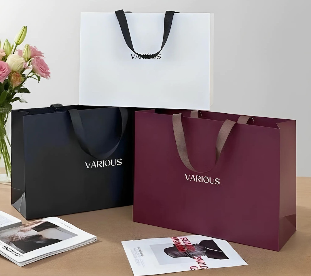 Personalized Kraft Paper Gift Bag: Custom Logo, Bridal, Mother's Day - Etsy