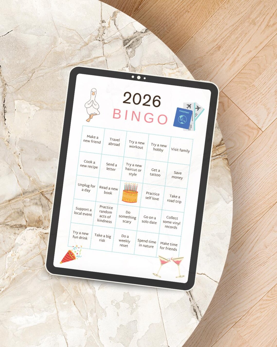 2026 Bingo Card (includes Example and Blank Printables) - Etsy