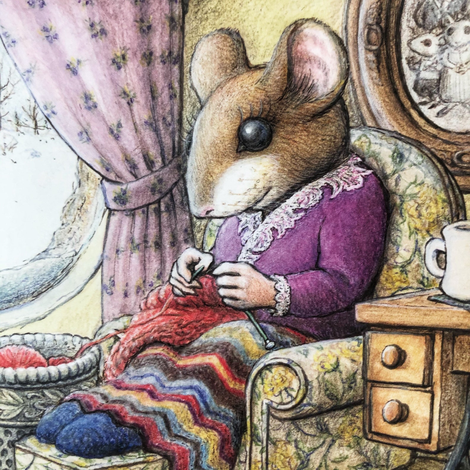 Knitting Mouse Stationery Set Phoebe's Sweater - Etsy