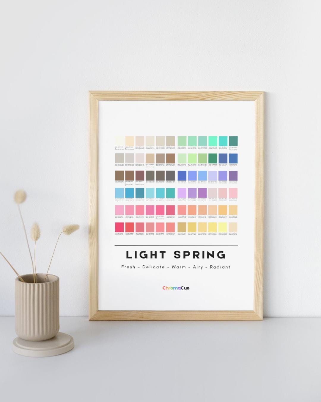 Printable - Light Spring Seasonal Color Palette Poster - Wall Art Room ...