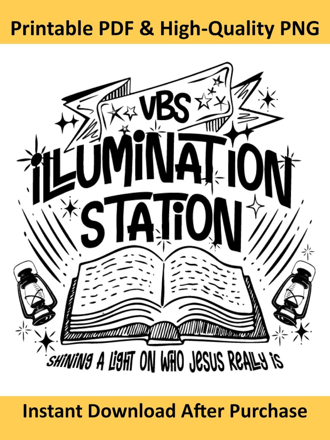 VBS 2026 Illumination Station Logo T-shirt Design | Christian Kids Camp ...
