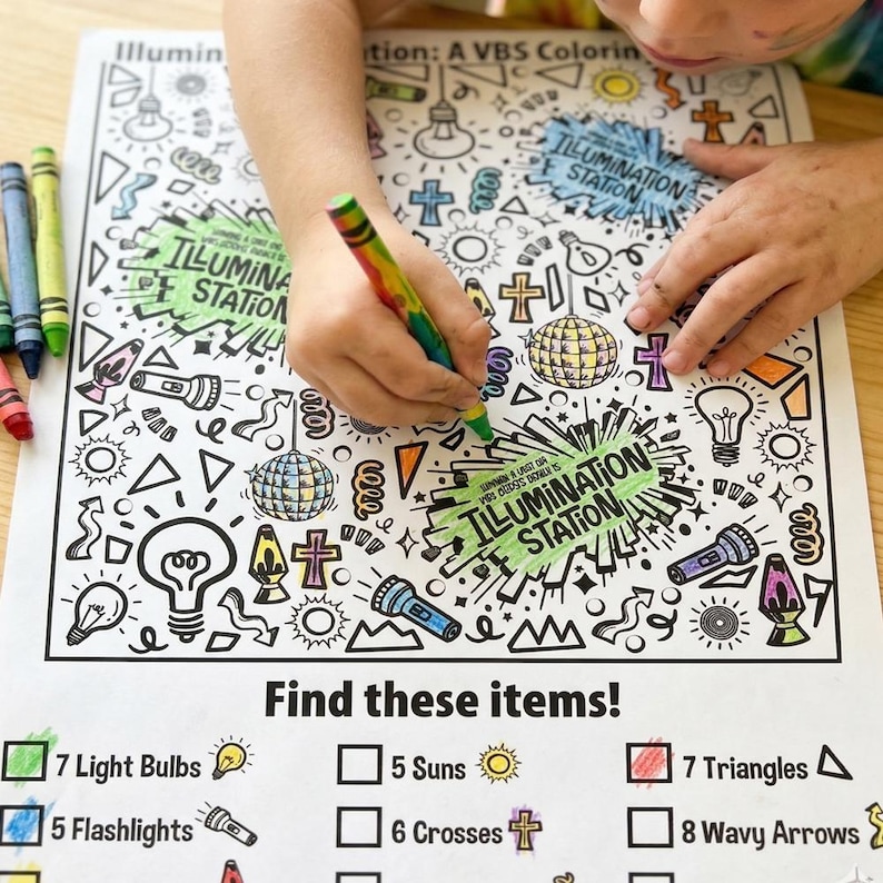 Illumination Station VBS Coloring Page Activity (digital Download) - Etsy