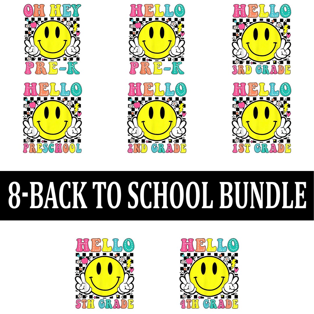 Oh Hey PNG Pre-k to 5th Grade, Retro Smile Face Teacher Clipart, Back ...