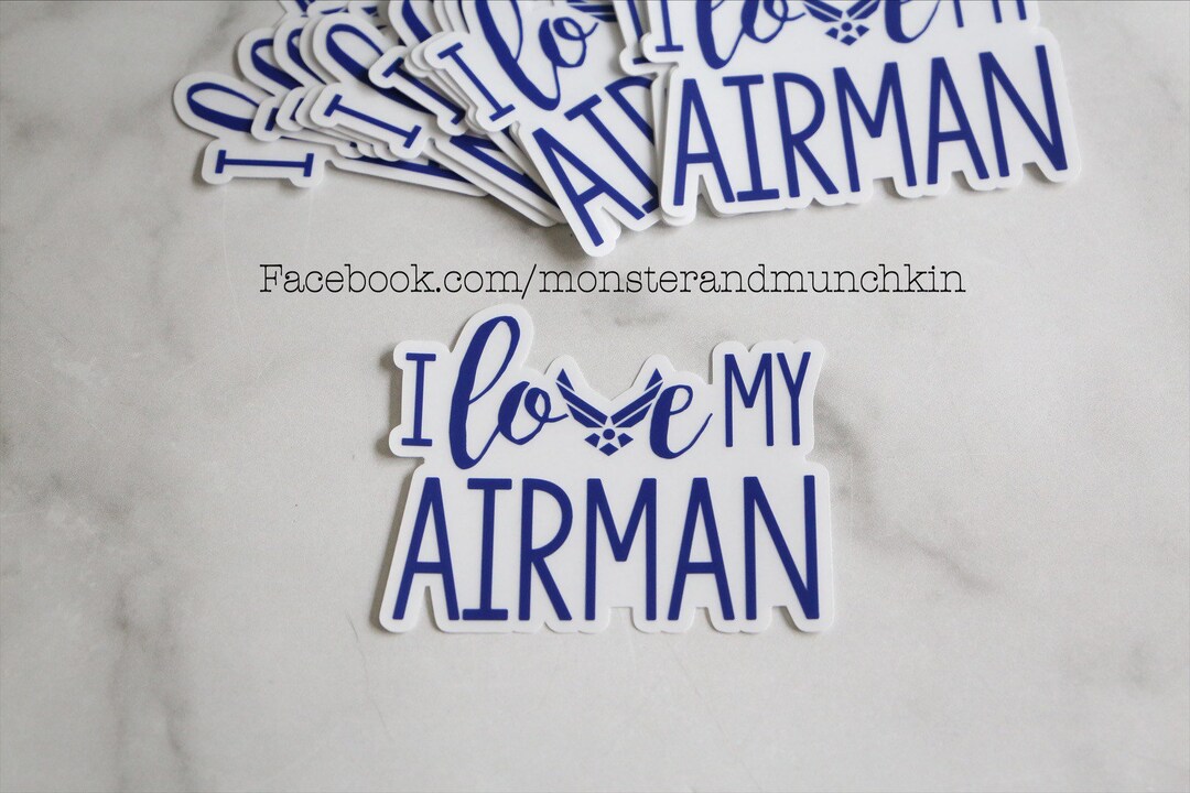 I Love My Airman Vinyl Sticker - Etsy
