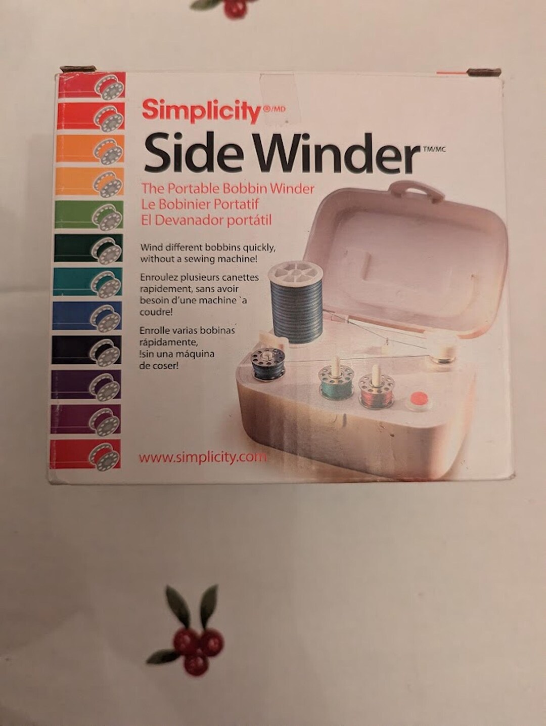 Bobbin Winder-simplicity-called "side Winder" Portable/tested-runs on 2 ...