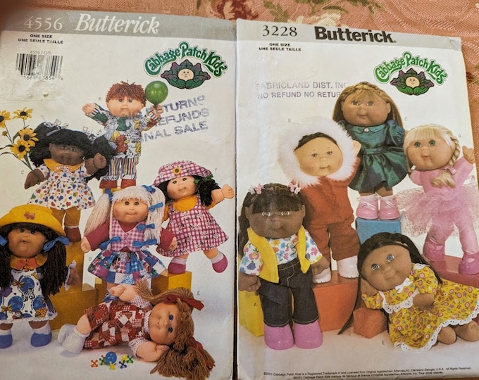 Cabbage Patch Patterns Doll Clothes for 13 Inch Dolls 2 Separate ...