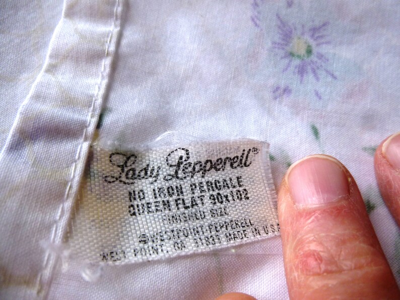 Lady Pepperell Sheet Vintage 1970s Queen Flat 50/50 Combed Cotton ...