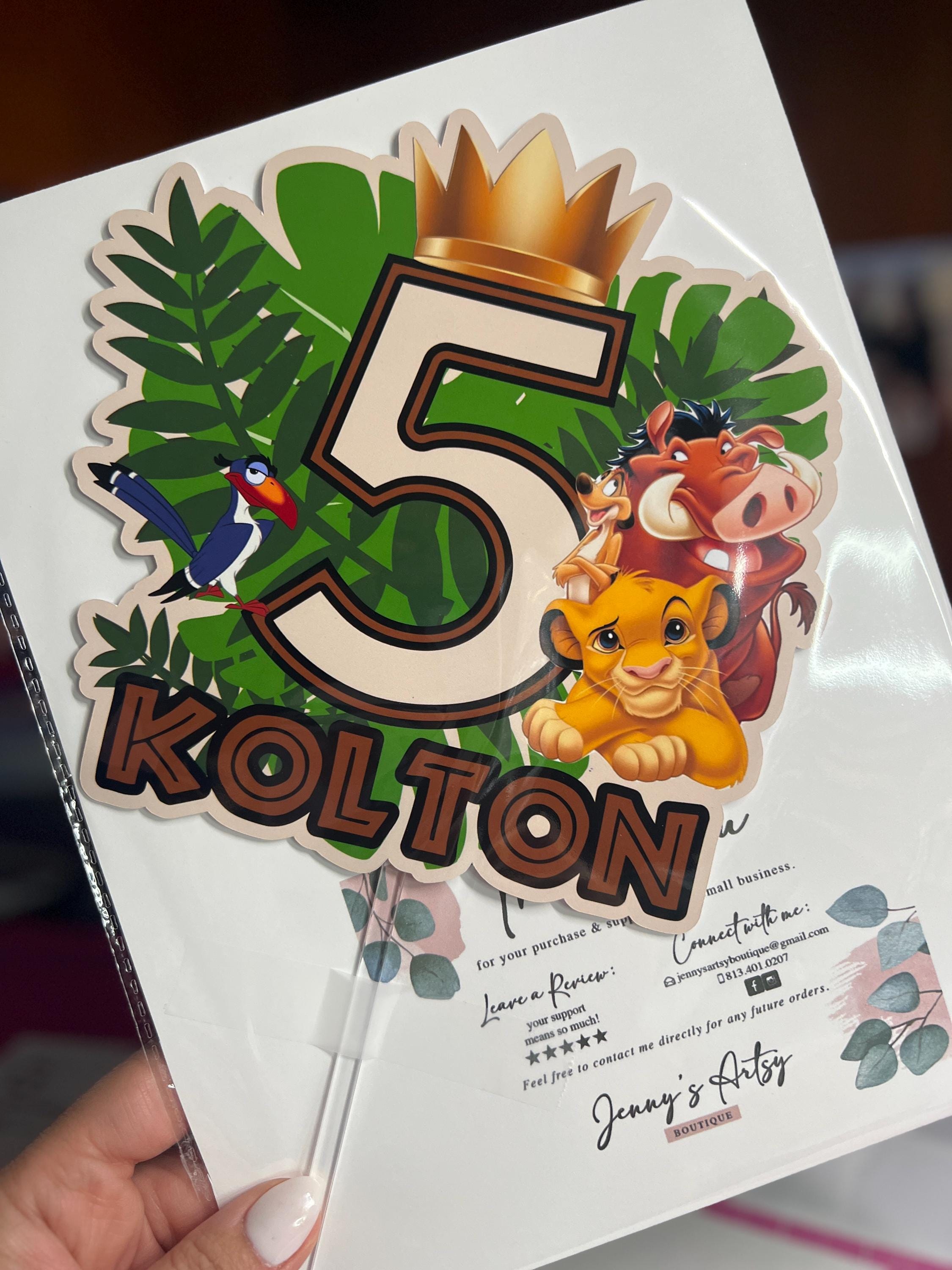 Lion King Cake Topper – Simba Birthday Decoration – Jungle Safari Party ...