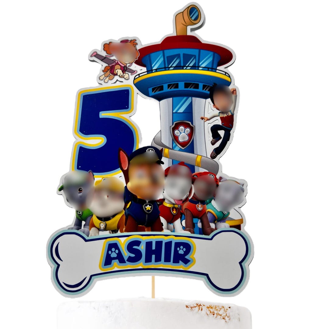 Paw Personalized Cake Topper - Etsy