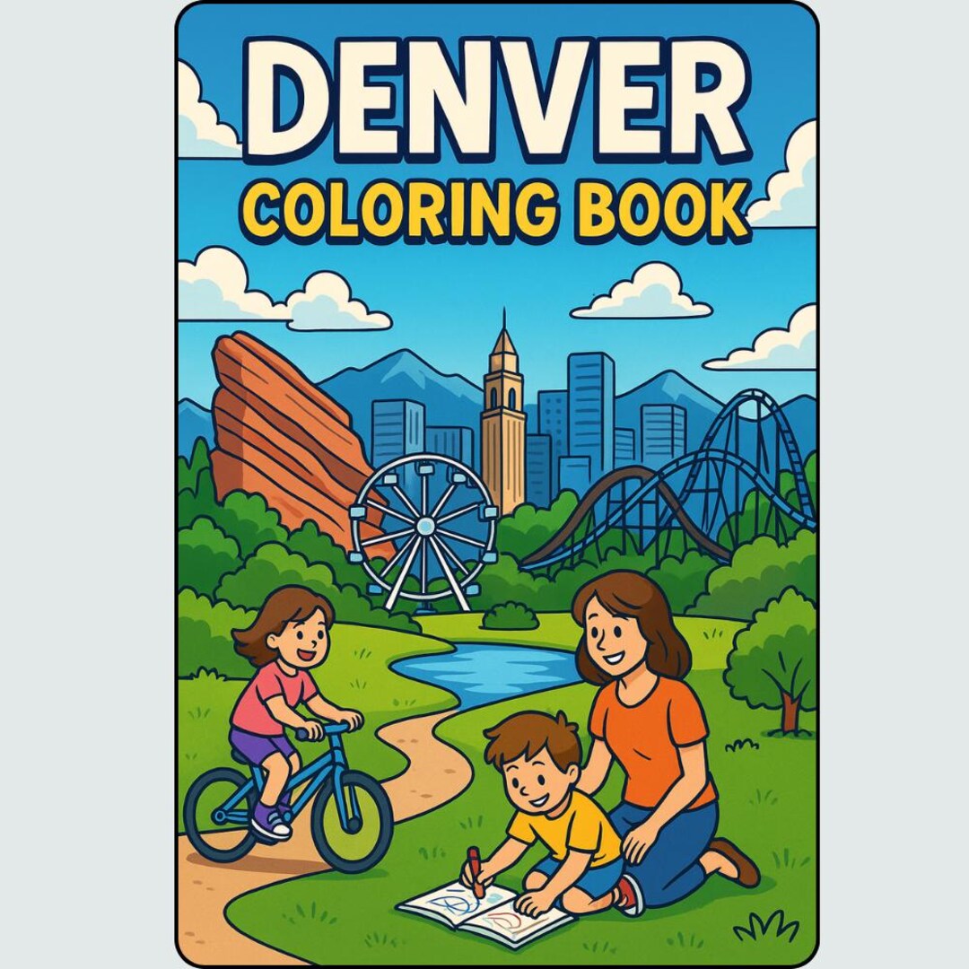 Denver Coloring Book for Kids: 25 Denver Attractions (printable PDF) - Etsy