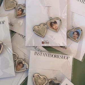 BTS Member Heart Locket Necklace – Kpop-inspired Jewelry for ARMY ...