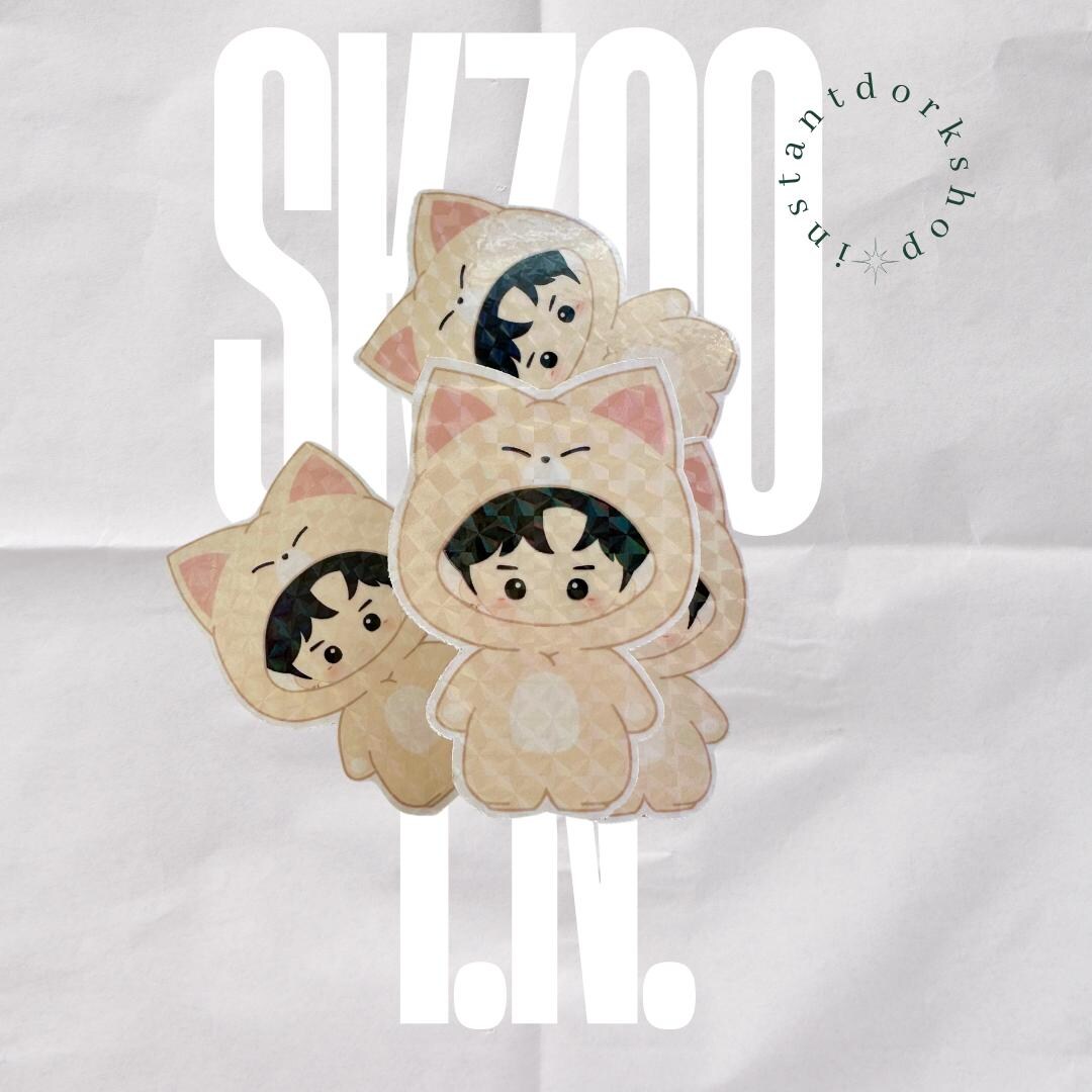 Stray Kids SKZOO Holographic Sticker – Wolfchan, Leebit, Dwaekki ...