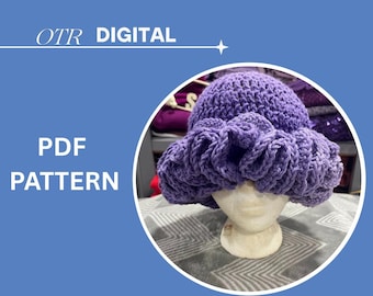 Easy Crochet Ruffle Hat Pattern - Etsy
