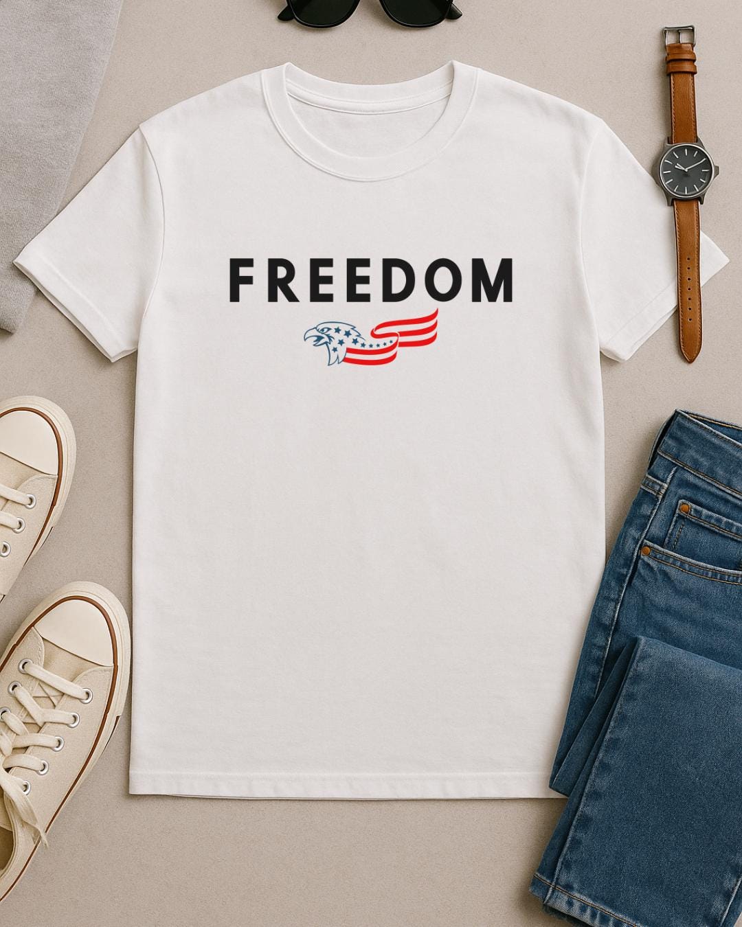 Freedom Shirt USA Eagle Flag Patriotic Tee | American Pride Shirt | Pro ...