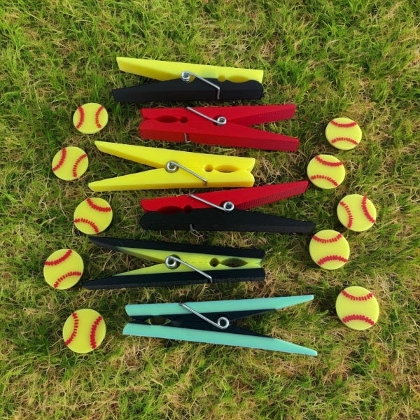 Clothespins Softball - Etsy